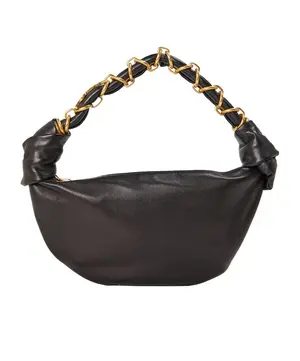 Saint Laurent Saint Laurent Twisted Chain Shoulder Bag Black