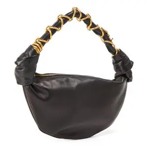 Saint Laurent Twisted Chain Shoulder Bag - Black