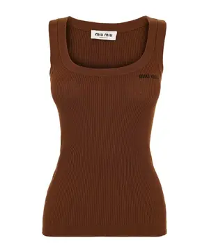 Miu Miu Ribbed Knit Vest