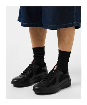 Prada America's Cup Lace-up Sneakers - Nero