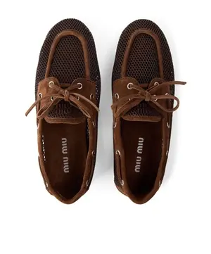 Miu Miu Lace-up Front Flats