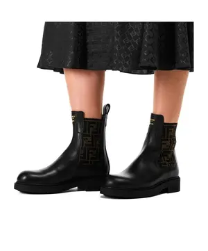 Fendi Leather Ankle Boots