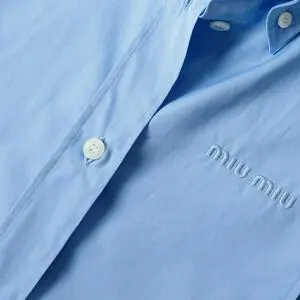 Miu Miu Sleeveless Shirt With Ties - Blue