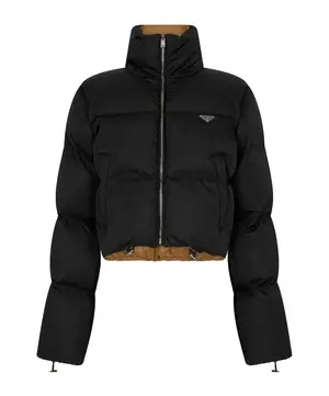 Prada Padded Down Jacket With Stand Collar
