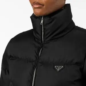 Prada Padded Down Jacket With Stand Collar