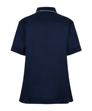 Prada Navy Short Sleeve Polo Shirt With Contrast Trim