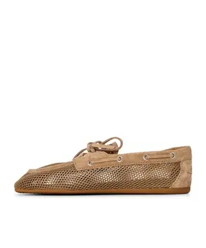 Miu Miu Lace-up Front Mesh Flats