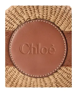 Chloé Natural Woven Bucket Bag With Leather Strap - Brown