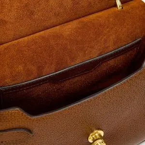 Mulberry Leather Shoulder Crossbody Bag With Lock Buckle