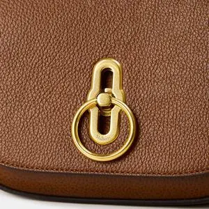 Mulberry Leather Shoulder Crossbody Bag With Lock Buckle