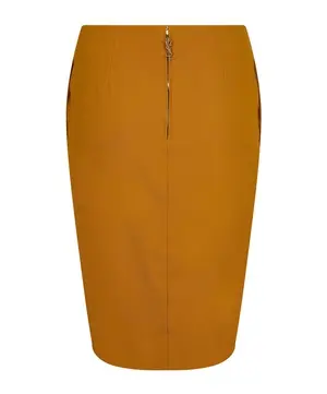 Saint Laurent Crayon Stone Midi Skirt - Orange