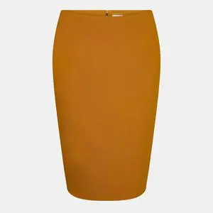 Saint Laurent Crayon Stone Midi Skirt - Orange