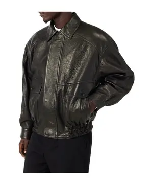 Saint Laurent Leather Bomber Jacket