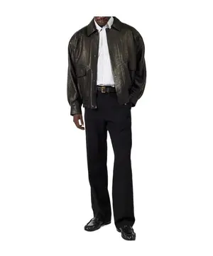 Saint Laurent Leather Bomber Jacket