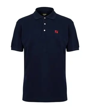 Fendi Short Sleeve Polo Shirt - Black