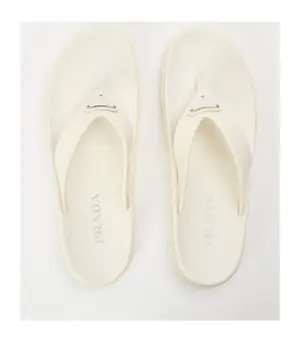 Prada Logo Flip Flop - White