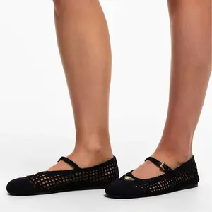 Prada Crochet Ballet Flats
