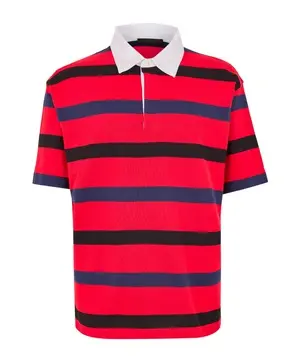 Prada Short Sleeve Polo Shirt - Red