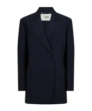 Fendi Pinstripe Double-breasted Blazer - Black