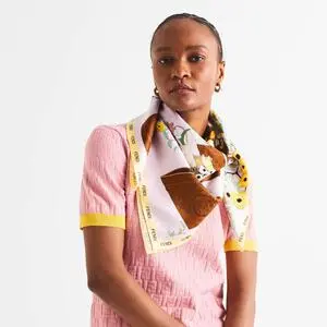 Fendi Printed Square Scarf - Multicolor