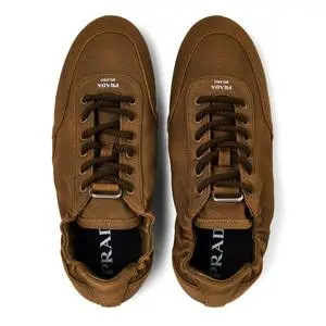 Prada Lightweight Flat Trainers - Brown