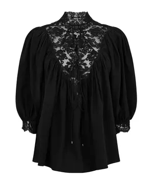 Chloé Lace Blouse - Black