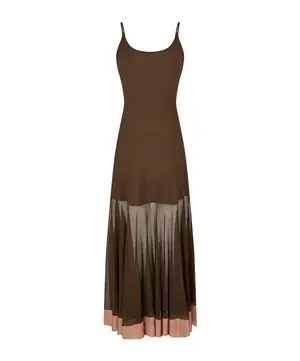 Fendi Color-block Dress - Brown
