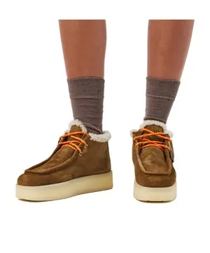 Miu Miu Shearling-lined Suede Ankle Boots