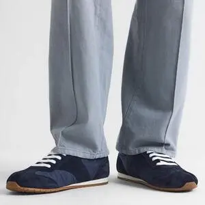 Prada Lace-up Suede And Nylon Sneakers