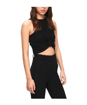 Magda Butrym Knot Detail Tank Vest - Black