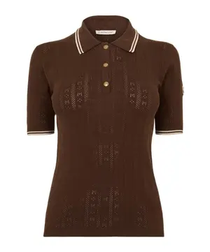 Moncler Knit Polo Shirt With Short Sleeves