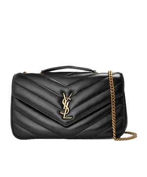 Saint Laurent Quilted Leather Shoulder Bag - Black