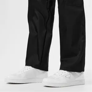 Prada Downtown Leather Low Top Sneakers - White