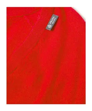 Prada V-neck Jumper - Red