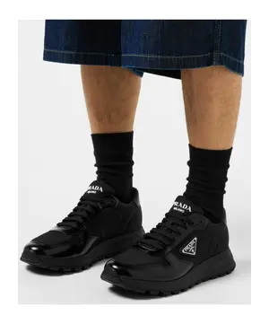 Prada Re-nylon Triangle Logo Lace-up Sneakers