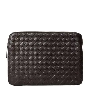 Bottega Veneta Leather Clutch - Black