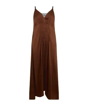 Prada Spaghetti Strap Maxi Dress - Brown