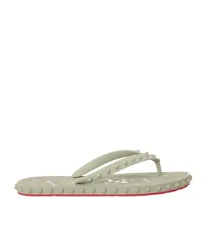 CHRISTIAN LOUBOUTIN Red-soled Rivet Slippers