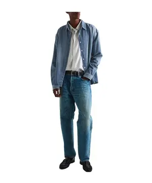 Saint Laurent Light Faded Denim Button-up Shirt - Blue