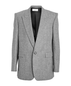 Saint Laurent Single-breasted Checked Blazer