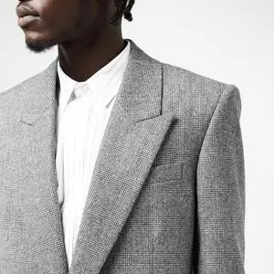 Saint Laurent Single-breasted Checked Blazer