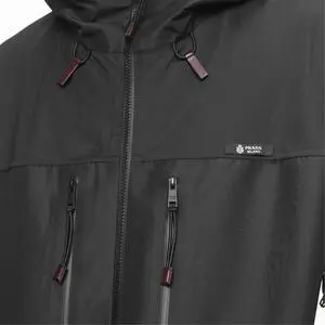 Prada Hooded Technical Shell Zip-up Jacket