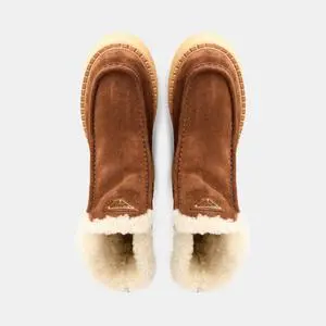 Prada Shearling-lined Suede Ankle Boots