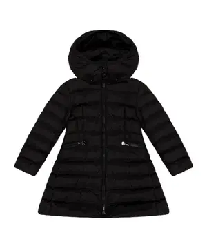 Moncler Quilted Long Down Jacket - Black