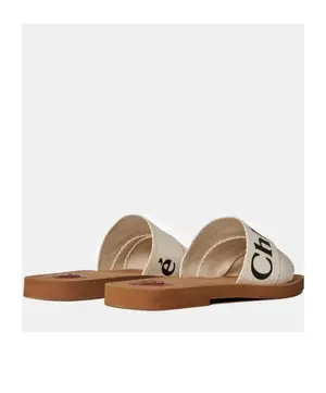 Chloé Logo Slippers - Brown