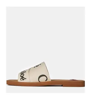 Chloé Logo Slippers - Brown