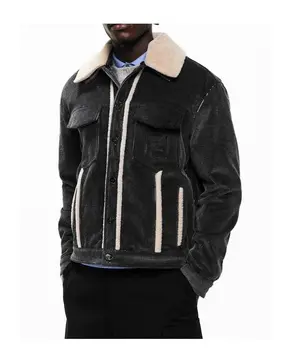Fendi Corduroy Sherpa Jacket - Black