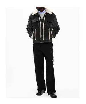 Fendi Corduroy Sherpa Jacket - Black
