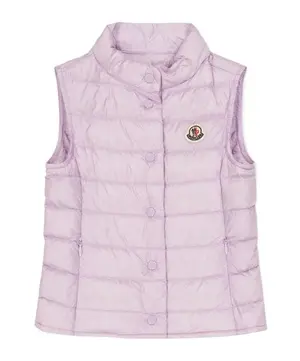 Moncler Logo Patch Quilted Vest - Pink