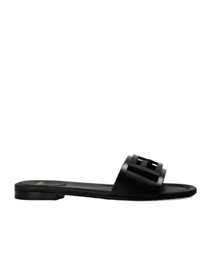 Prada Simple And Comfortable Flat Slippers - Black